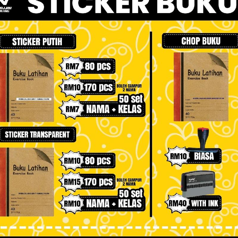 STICKER NAMA BIASA DAN TRANSPARENT - TikTok Shop Malaysia