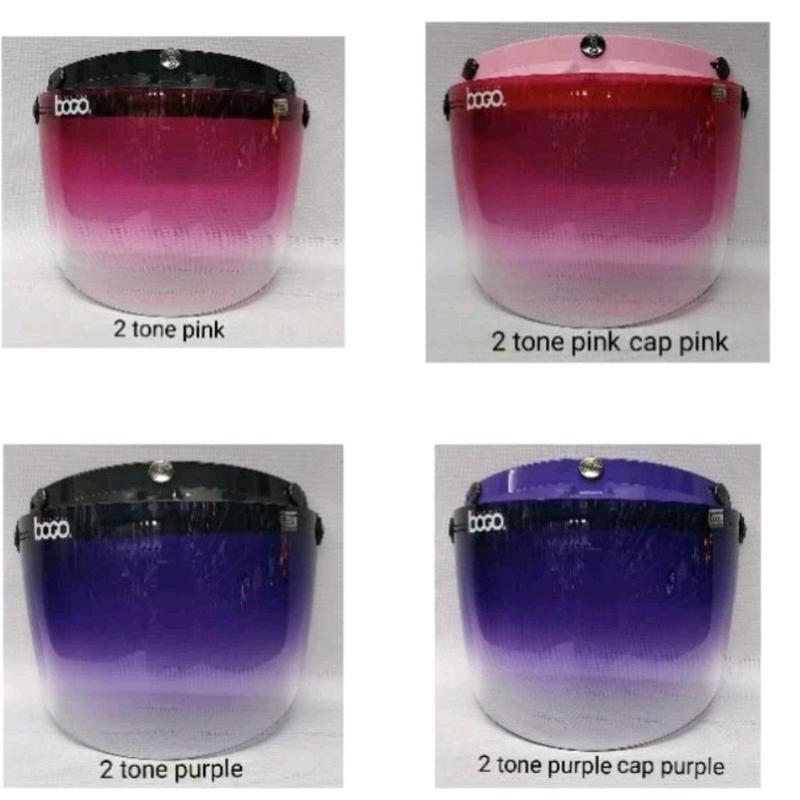ORIGINAL BOGO VISOR 3 BUTTON BG05 VISOR 2 TONE PINK/2 TONE PURPLE ...