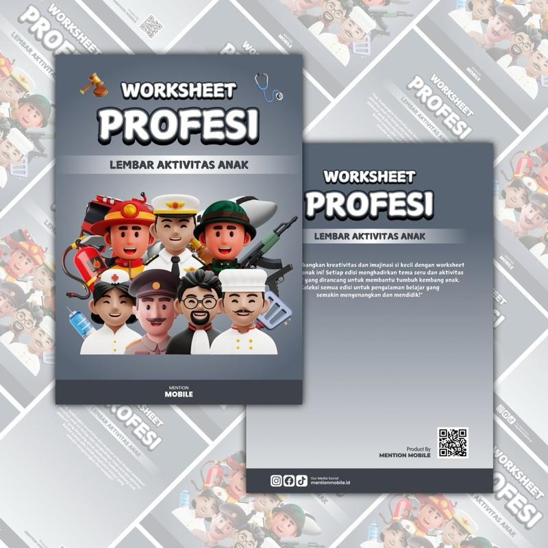 PAKET WORKSHEET & BUKU MEWARNAI - Tema Profesi | Aktivitas Edukasi ...