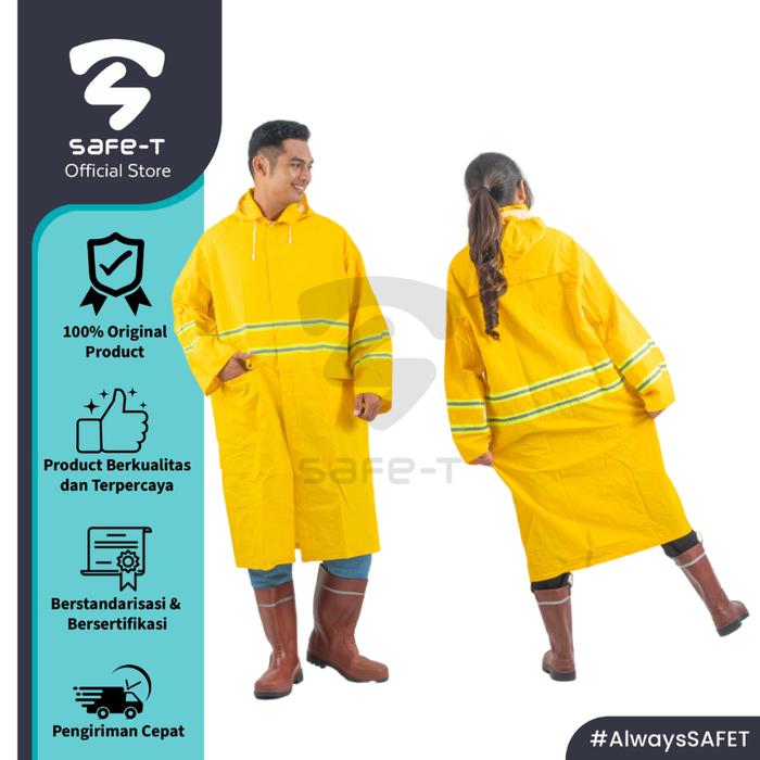 Jual Jas Hujan Safety Reflektif SAFE-T SRC-301 Raincoat Proyek Kuning ...