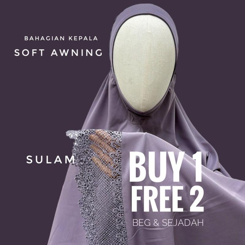 Telekung Maryam soft awning (FREE BEG) - TikTok Shop Malaysia