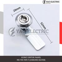 Promo Kunci Box Panel/ Kunci Panel MS-705 - Model T (Chrome Silver ...