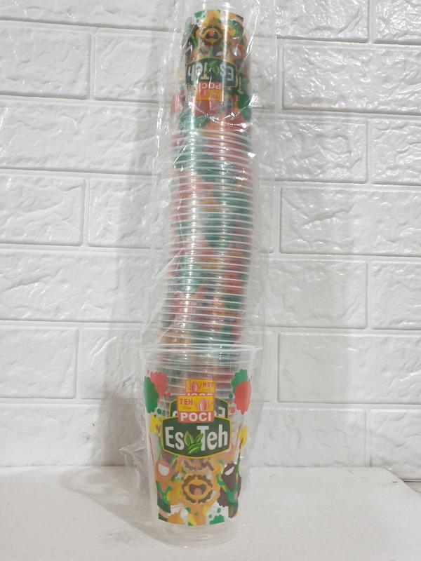 GELAS TEH POCI UKURAN 16OZ 22OZ ISI 50PCS CUP 16 OZ 22 OZ MOTIF - Shop ...