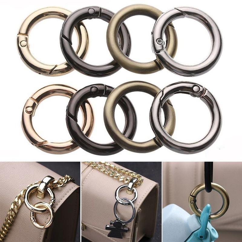 High Quality Zinc Alloy Spring Ring Clasp Round Lightweight Plated ...