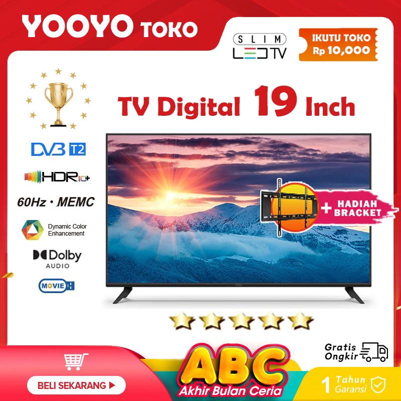 （FREE BRACKET）Promosi TV Digital 19 inch - FHD 2K 1080P/Panel A+/96%RGB ...