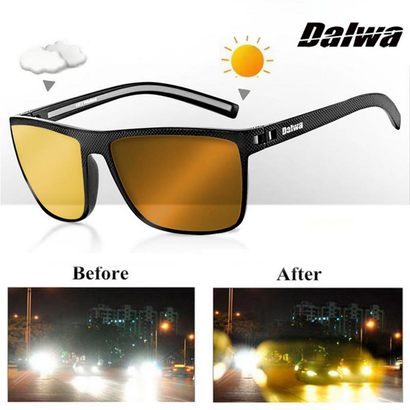 Dalwa Photochromic Day and Night Vision Driving Polarized Sunglasses ...