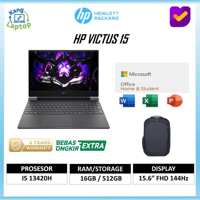 Promo HP Victus 15 RTX 3050 6GB Core i5 13420H Ram 16GB 512GB SSD ...