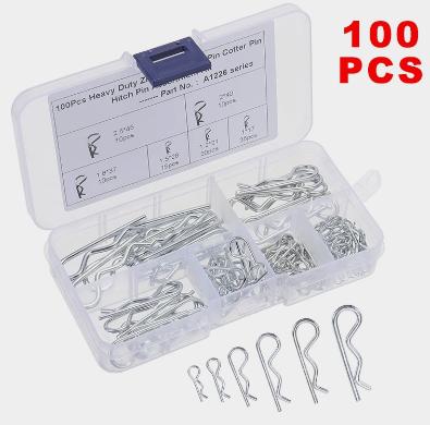 Split R Bentuk Aksesori klip R cotter pin 100pcs Zinc plated - TikTok ...