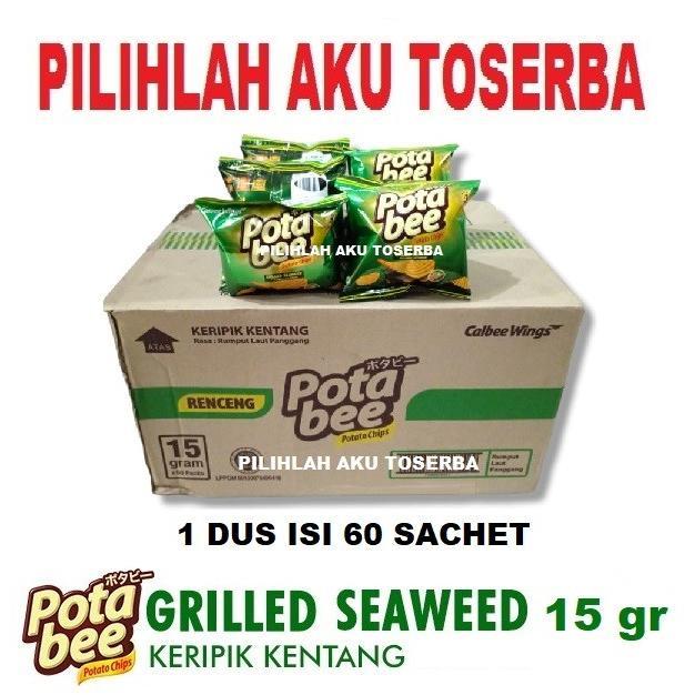 Potabee Keripik Kentang RUMPUT LAUT / SEAWEED RENCENG - (HARGA 1 DUS ...