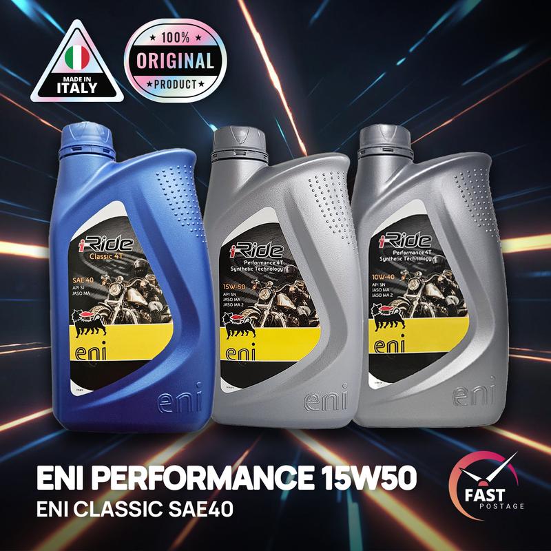 ENI I-RIDE PERFORMANCE 15W50 / 10W40 (SEMI SYNTHETIC) - CLASSIC ...