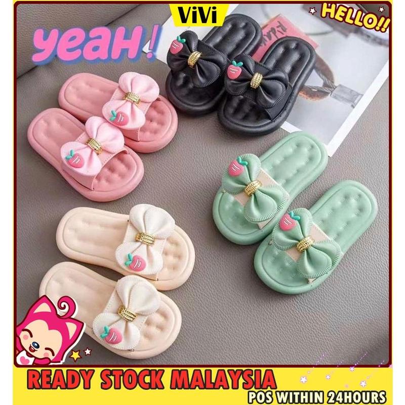 【FAST SHIP】ViVi | Girl's Ribbon Slides Slippers | Shoes | Casual | Kids ...