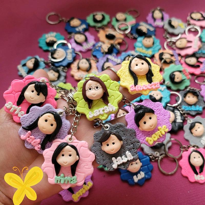 Customized Head Chibi Name Keychain/ Handmade Keychain Bag tag - TikTok ...