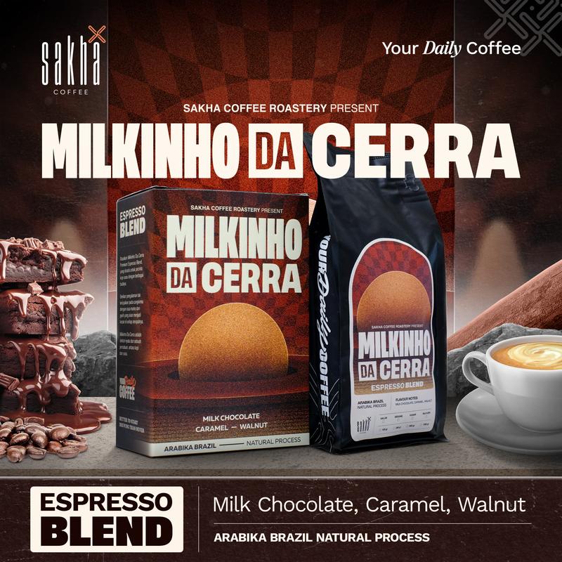 MILKINHO DA CERRA Kopi Espresso Full Arabica Biji Coffee Bubuk Murni ...