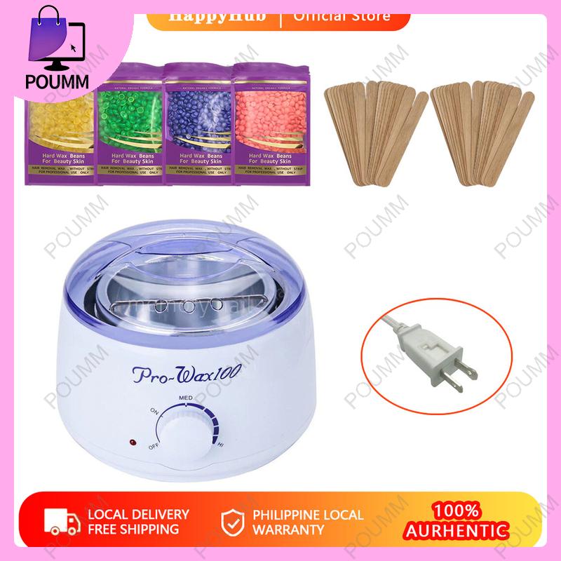 POUMM Pro Wax Machine with Hard Wax Beans for Hair Removal Safe ...