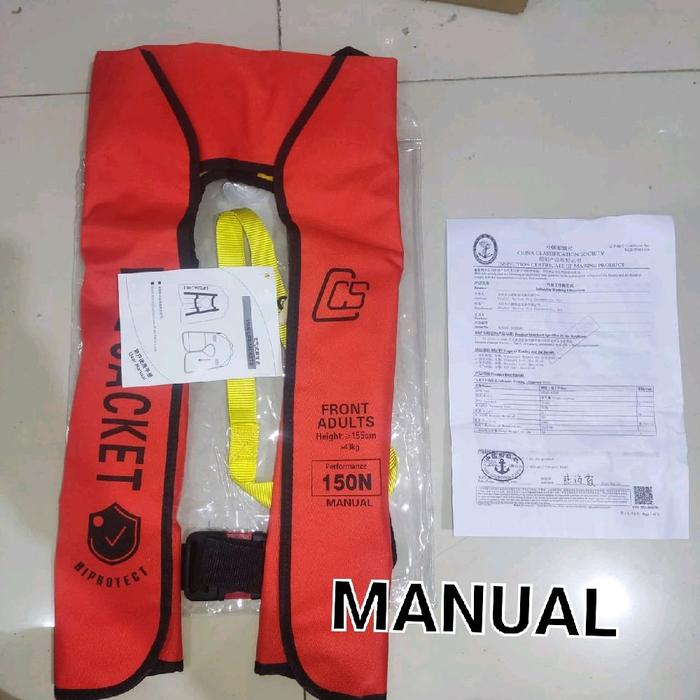 Jual LIFEJACKET INFLATABLE MANUAL CERTIFICATE CCS 150N LIFE JACKET ...