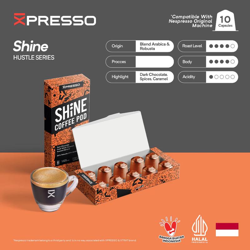 XPRESSO Kopi Kapsul - Shine - Nespresso Coffee Capsules Compatible ...