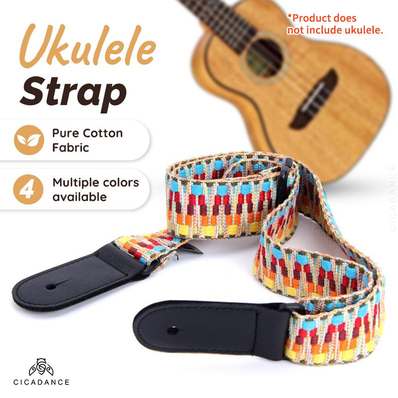 Adjustable Ukulele Strap Colorful Weave Style Hawaiian Uke Strap ...