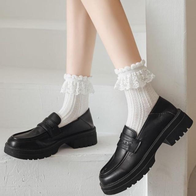 Little Maple - Ballerina Ruffle Simple Korean Socks / Kaos Kaki - Shop ...