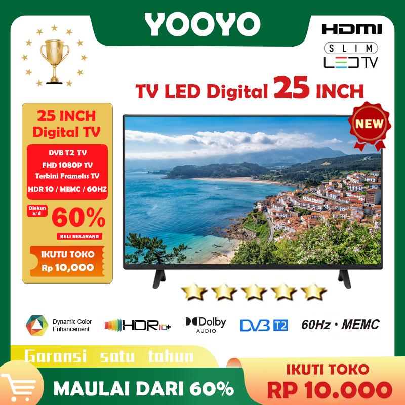 Promosi TV LED 25 Inch FHD 1080P TV Digital 24 Inch Televisi Murah ...