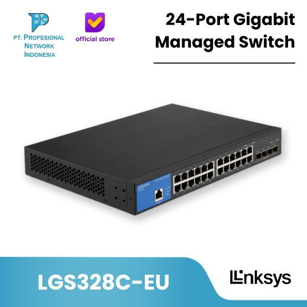 Promo Linksys LGS328C-EU 24-Port Managed Gigabit Switch, 4 10G SFP+ ...