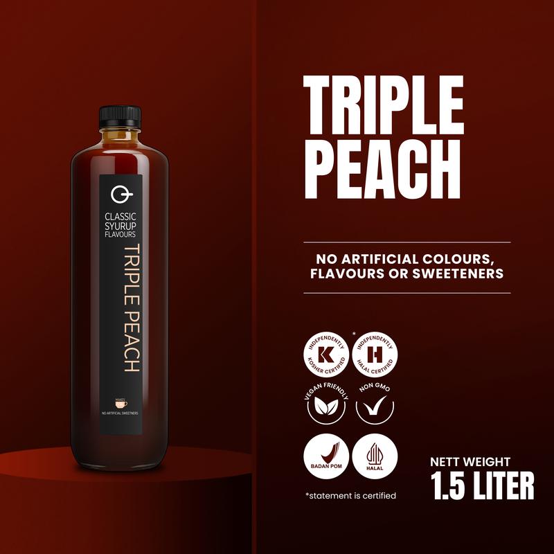 Sirup Rasa Triple Peach Merk SHOTT Quarterpast 1500mL - Rasa No.1 ...