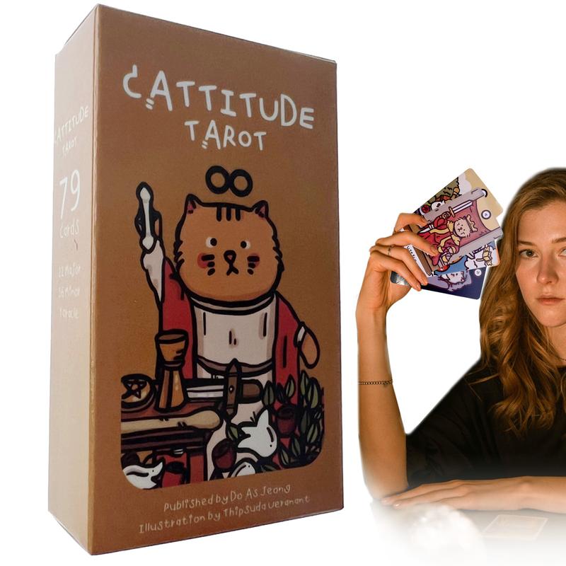 Cattitude Tarot Cards A 78Pcs Rider Deck Oracle English Visions ...