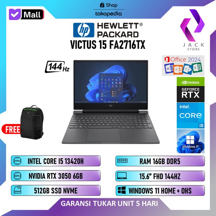 Promo HP VICTUS 15 I5 13420H RTX3050 6GB/ Ram 32GB Ssd 512GB W11+OHS 15 ...