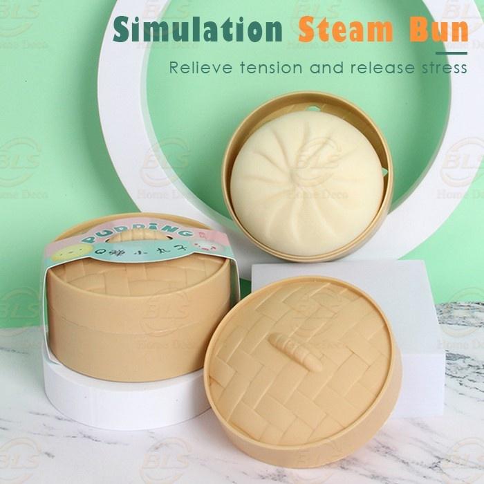 Simulation Steam Bun Pau Stress Relief Squishy Toy Squeeze Toys ...