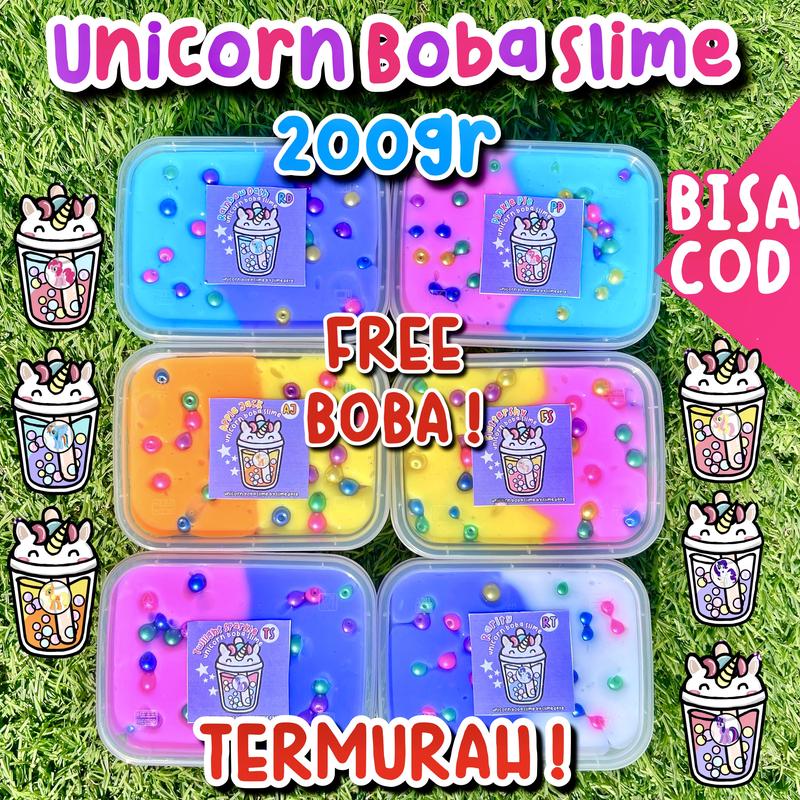 [PROMO] UNICORN BOBA SLIME 200GR TERMURAH Anak Mainan - Shop | Tokopedia