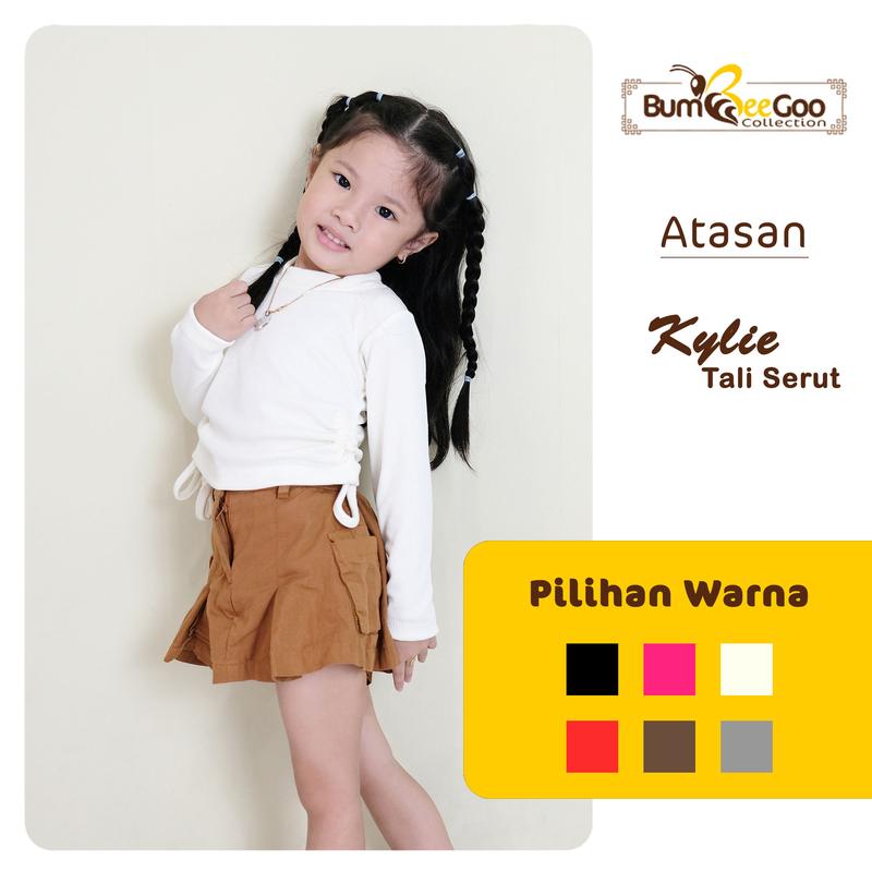 BumBeeGoo - Atasan Crop Serut Anak Perempuan Tali Samping Lengan - Shop ...
