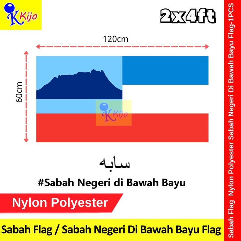 Sabah Flag -2x4ft/60CM X180CMNylon Polyester Sabah Negeri D - TikTok ...