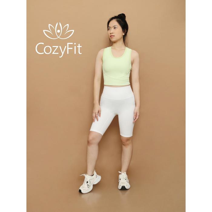 Jual CozyFit Celana Olahraga Premium Wanita Legging Pendek Selutut High ...