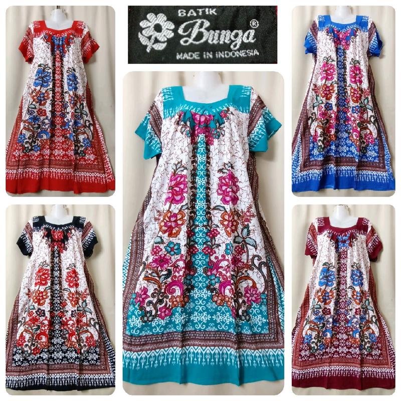 B2 (Sze 2XL) (Bunga) Baju Tidur Batik/Baju Batik - Cotton Indonesia ...