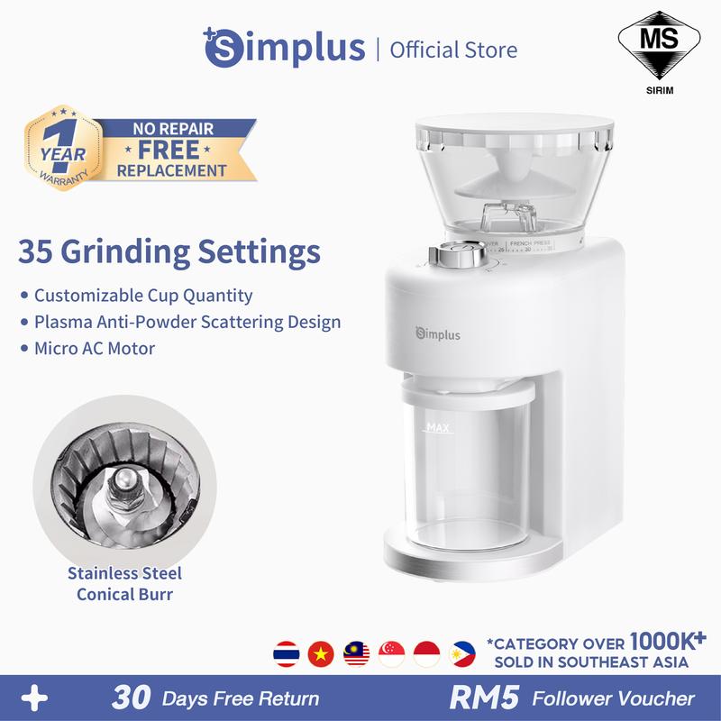 Simplus Coffee Machine Electric Coffee Bean Grinder 35 Grinding ...