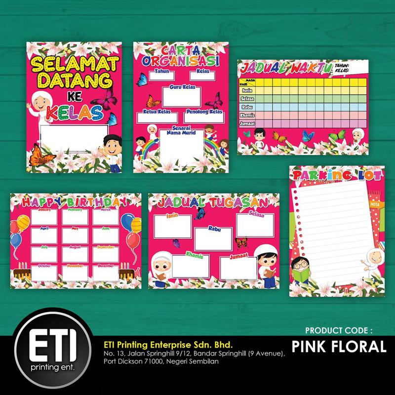 Set Kelas Manila Kad Saiz 20"x27.5" dengan Selamat Datang, Carta ...
