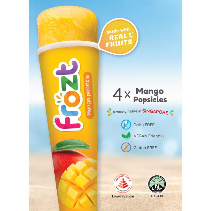 Frozt Mango Popsicle Pack Of 4 (Made With Real Fruits) (Ice Cream ...
