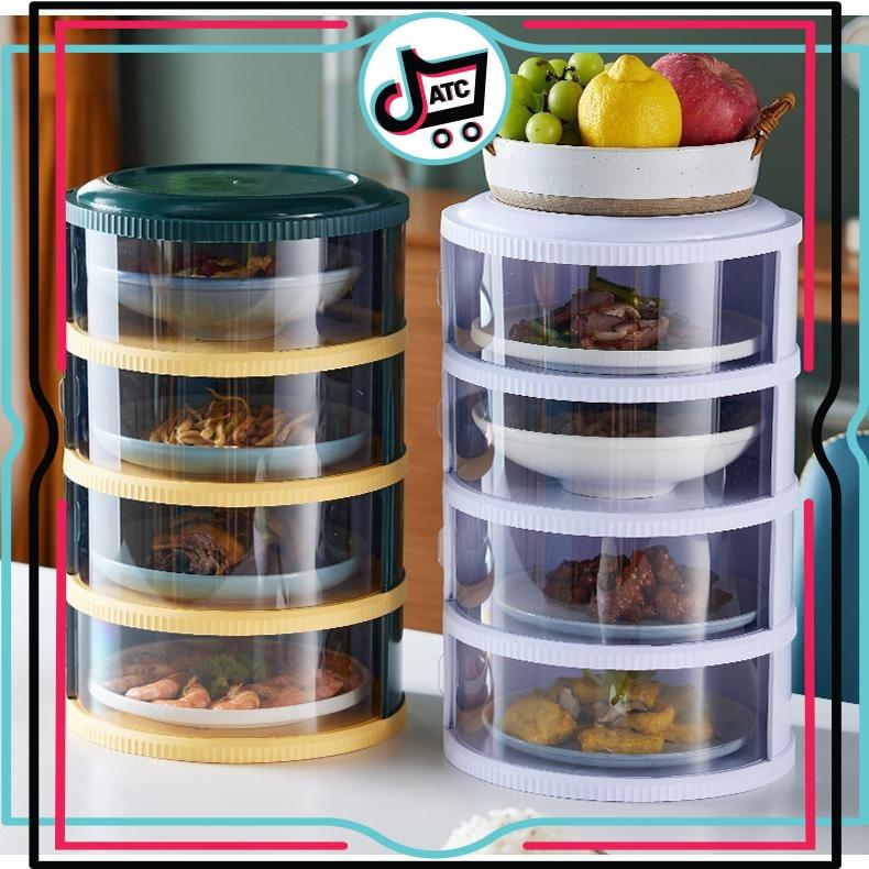 ATC • Transparent Stackable Food Cover Dish Cover Storage Bekas ...