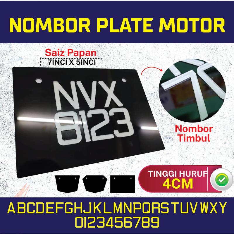 Nombor Plate Motor Kristal V1 / Motorcycle Plate Number Crystal ...