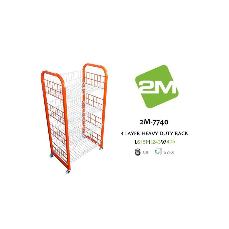 2M-7740 Multi Purpose Rack With Wheel / Rak Baju Beroda - TikTok Shop ...