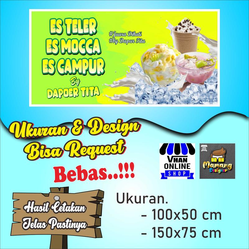 Spanduk, Banner, Mmt Jualan Es Teler, Es Mocca, Es Campur Model - Shop ...