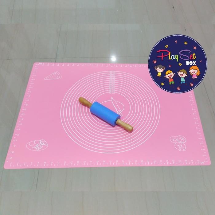 Alas bermain playdough mat, rolling pin anak, alat playdough - Shop ...