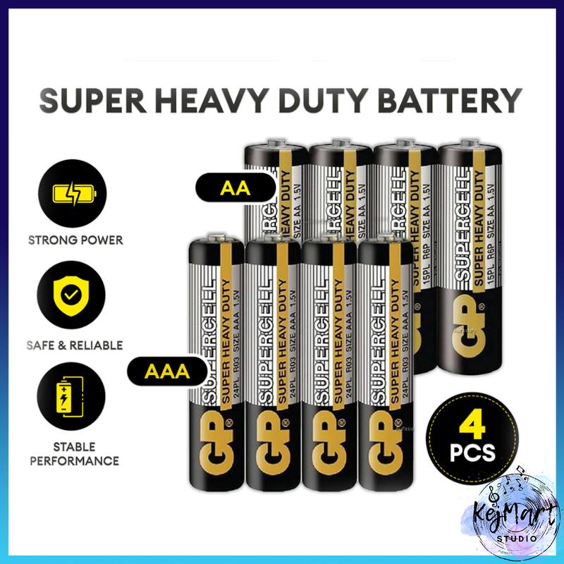 GP BATTERY SUPERCELL SUPER HEAVY DUTY AAA/AA BATTERY / BATER - TikTok ...