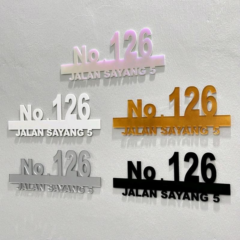 READY STOCK Custom Made Number Plate Rumah Aryclic 5MM moder - TikTok ...