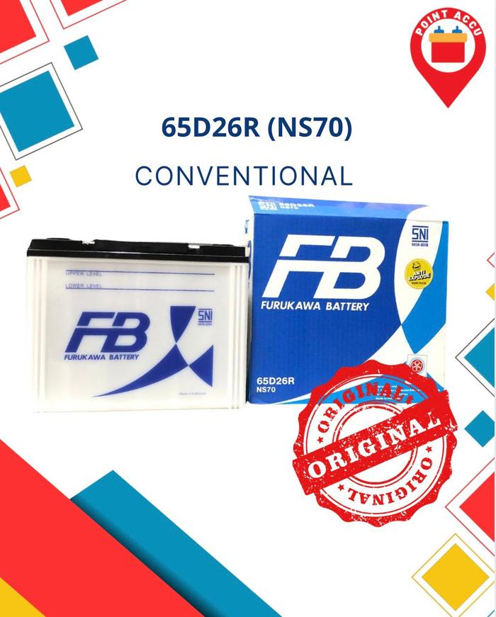 Jual Aki Furukawa Battery Conventional 65D26R (NS70) 12V / 65Ah ...