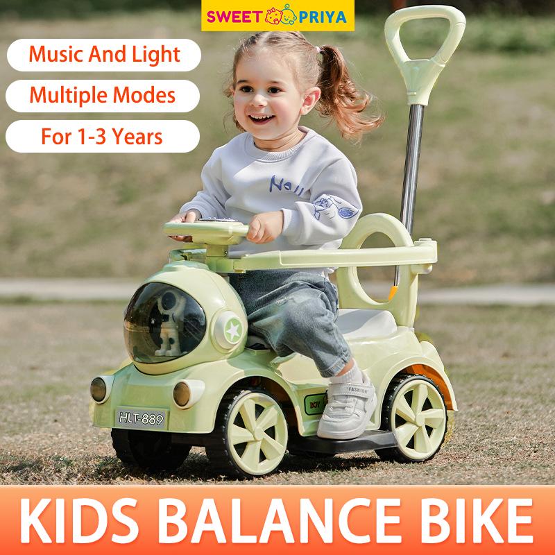 Baby Push Scooter Car For Kids 1-3 Years With Handle 4 Wheel - TikTok ...