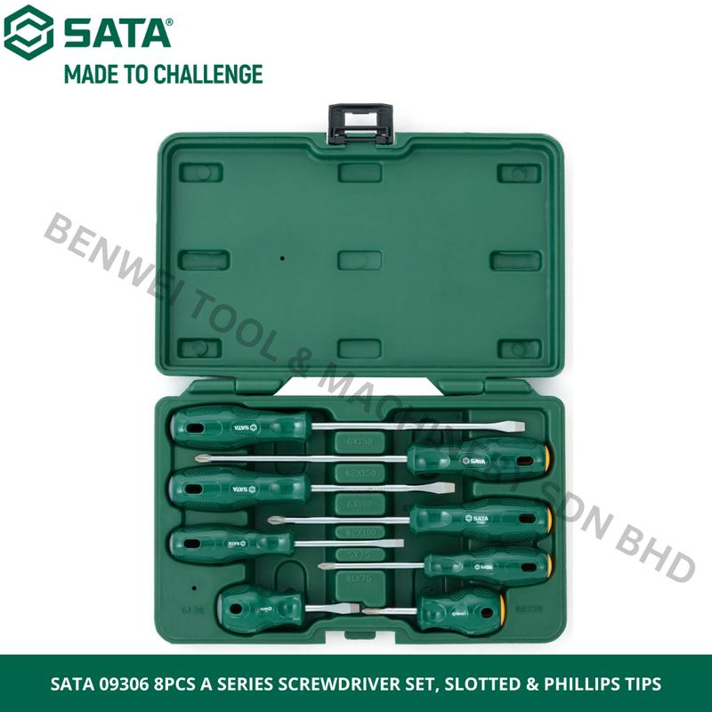 SATA 09306 8PCS A SERIES SCREWDRIVER SET, SLOTTED & PHILLIPS - TikTok ...
