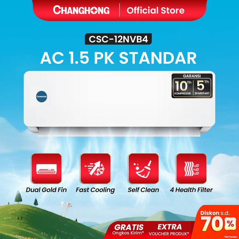 CHANGHONG AC Split 1,5 PK - CSC 12NVB4 [INDOOR + OUTDOOR UNIT ONLY ...