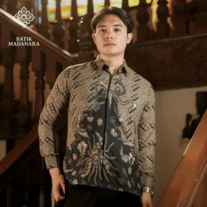 Batik Madanara Motif Api Semeru - Kemeja Batik Pria Slimfit Premium ...
