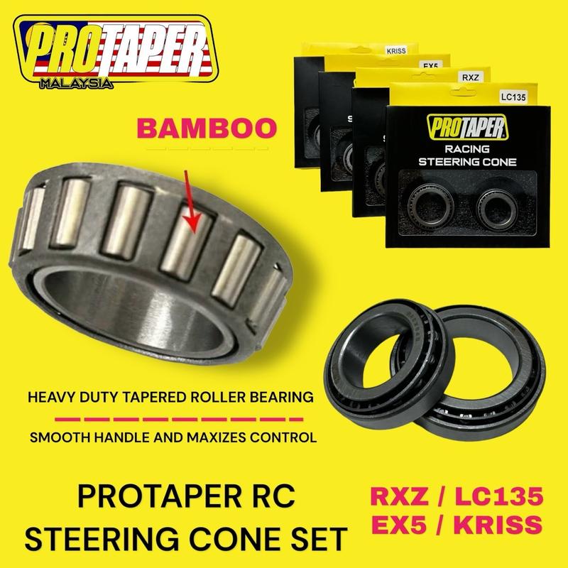 PROTAPER RACING STEERING CONE SET Y15/LC/RXZ/RX5/KRISS/EX5/RR150 ...