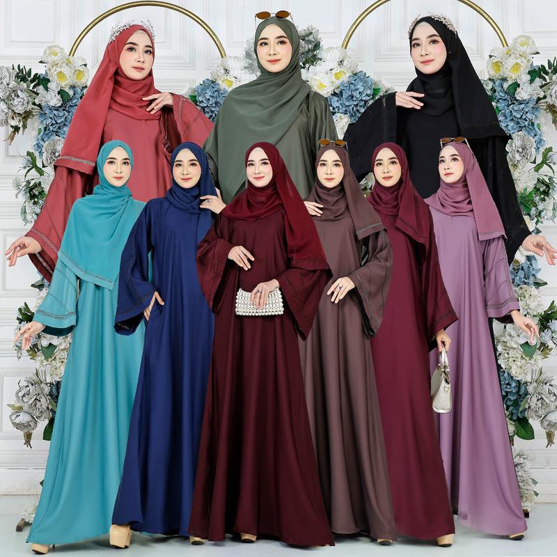 ABAYA QASEH 2.0- MATERIAL NIDHA WITH SHAWL Wanita - TikTok Shop Malaysia